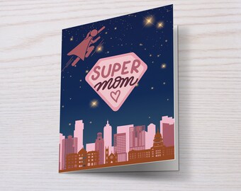 Super Mom 3D Card, Pop up Card, Greeting Card - Happy Mother's Day, Mom ...