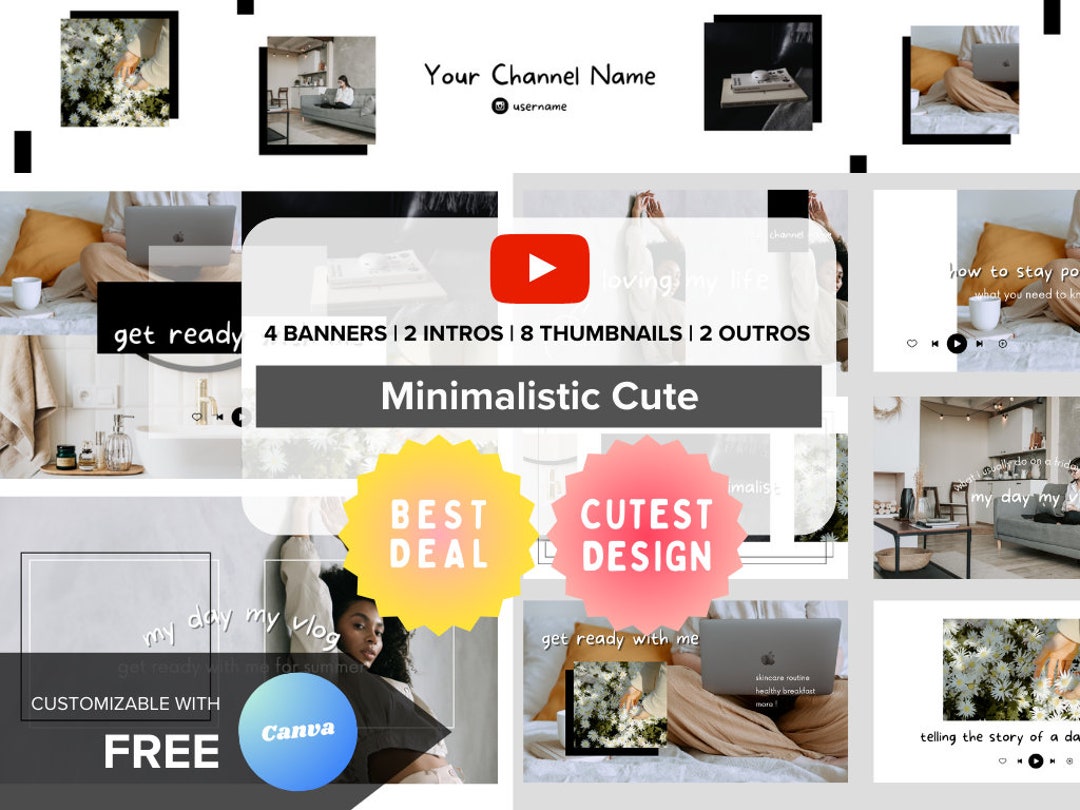 Youtube Branding Kit | Editable Intro, Banners, Thumbnails, Outro ...