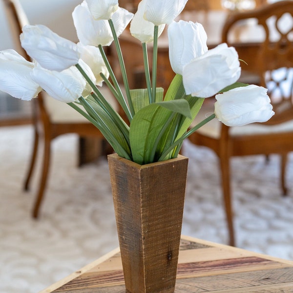 Rustic Wood Vase - Etsy