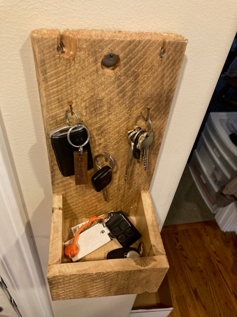 Rustic Key Holder and Box - Etsy