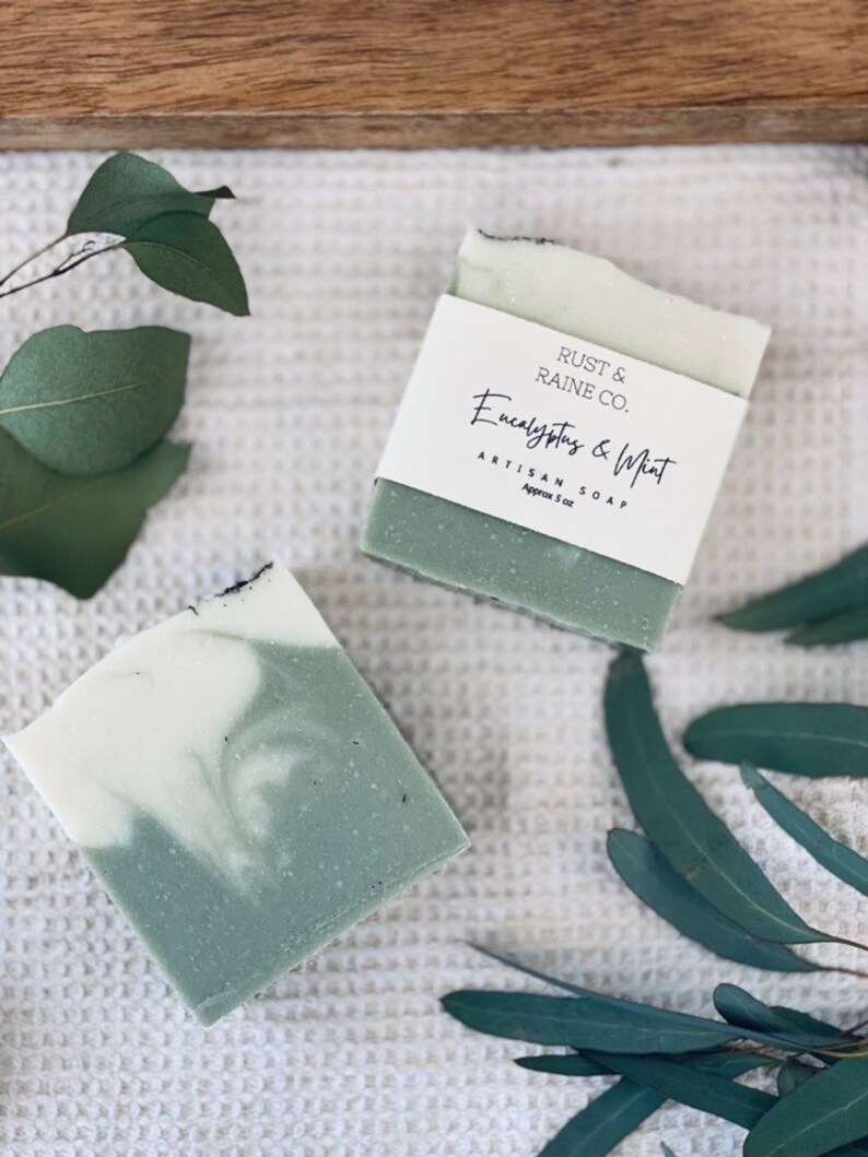 Eucalyptus & Mint Soap Bar, Bar Soap, Nourishing, Natural, Cold Process, Body Bar, Shave Bar ...