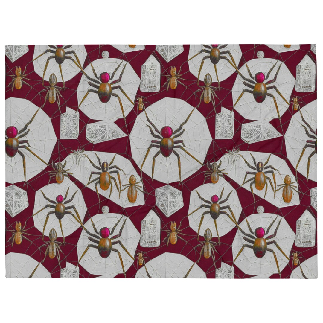 CREEPY SPIDER COLLAGE, Original Art Print, Throw Blanket - Etsy