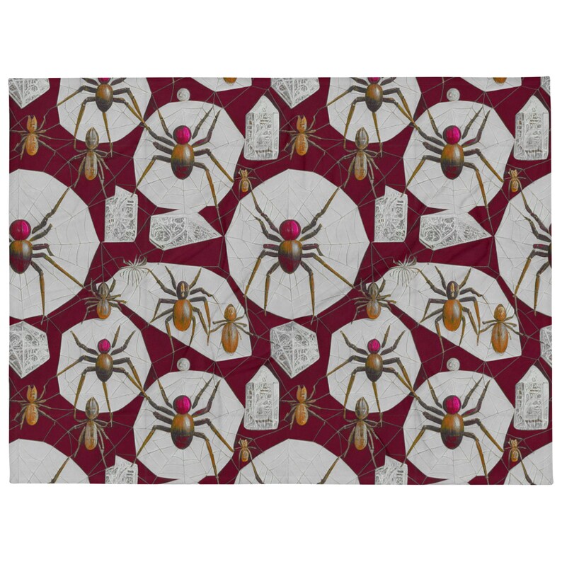 CREEPY SPIDER COLLAGE, Original Art Print, Throw Blanket - Etsy