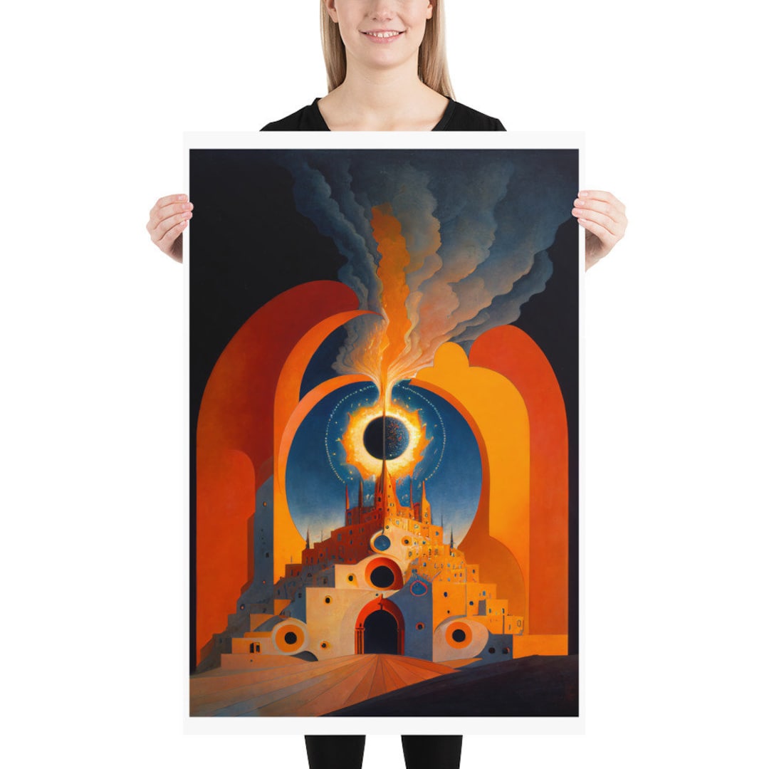OCCULT ECLIPSE TEMPLE, Original Art, Poster - Etsy
