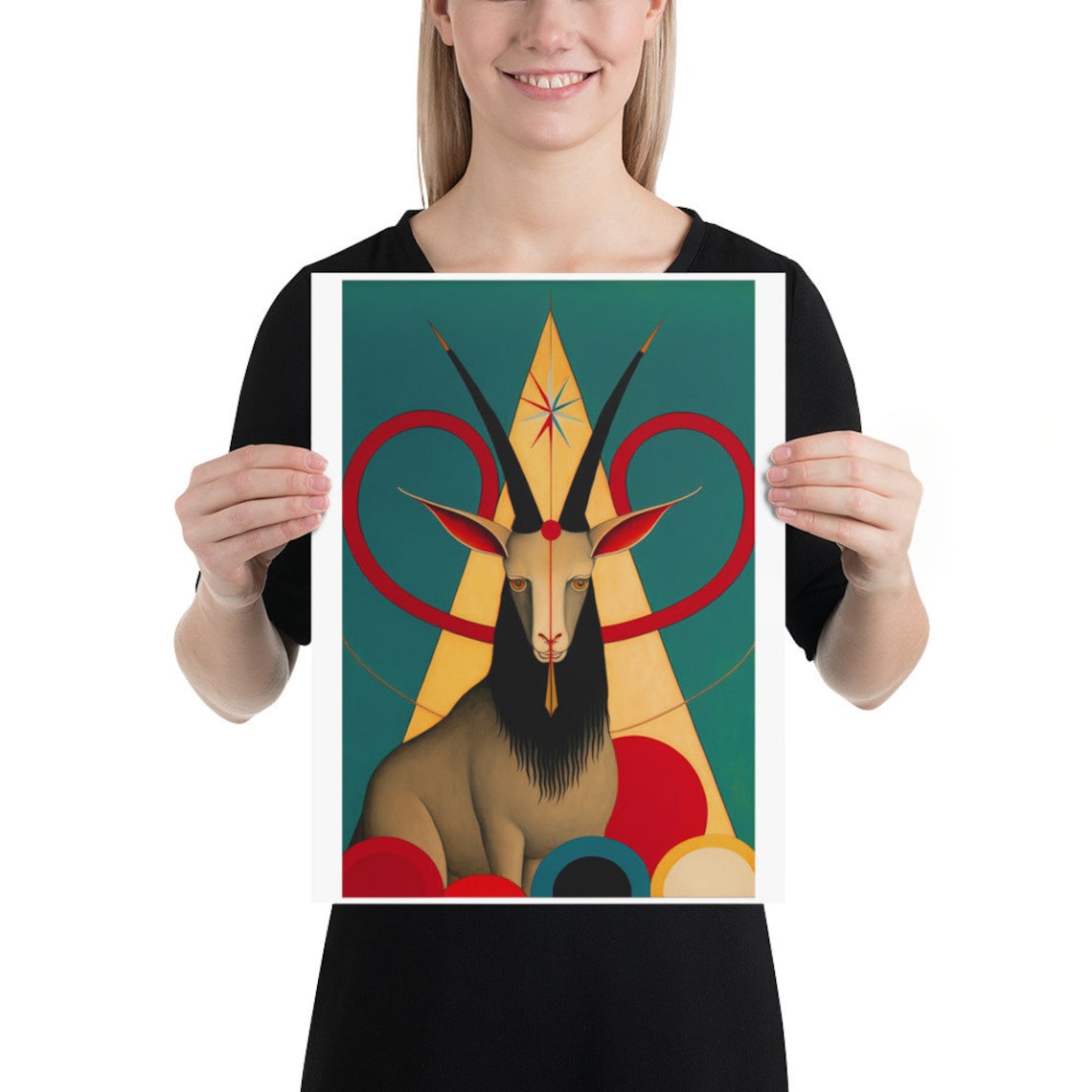 ESOTERIC GEOMETRIC BAPHOMET Original Art Print Poster - Etsy