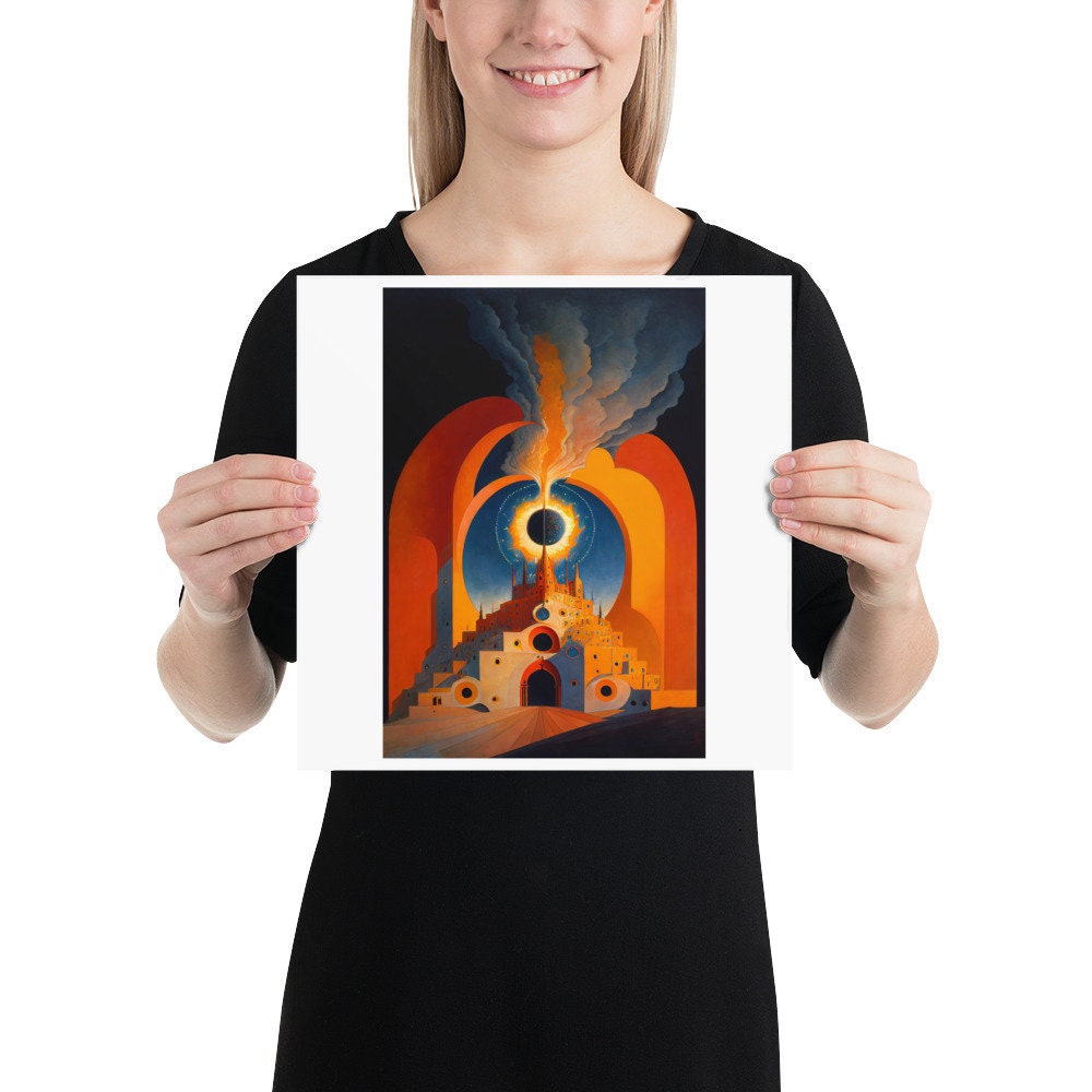 OCCULT ECLIPSE TEMPLE, Original Art, Poster - Etsy
