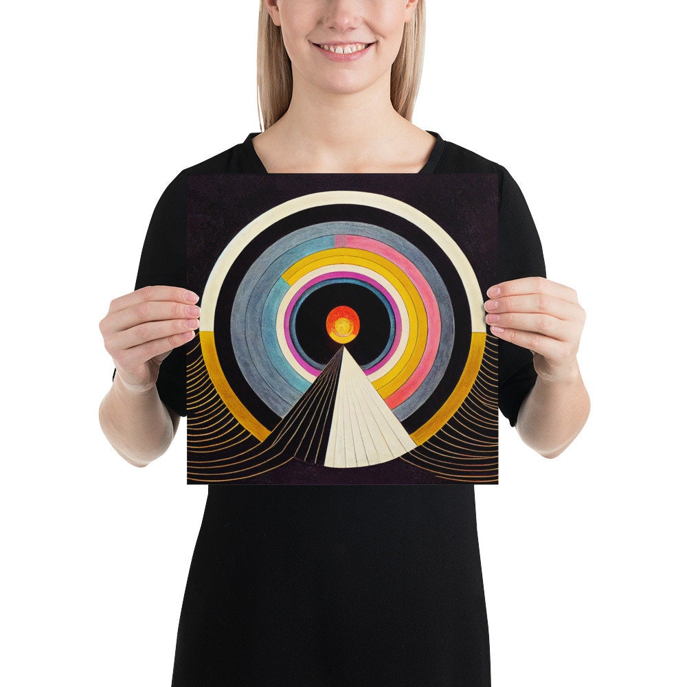 RAINBOW PYRAMID ECLIPSE Esoteric Original Art Poster - Etsy