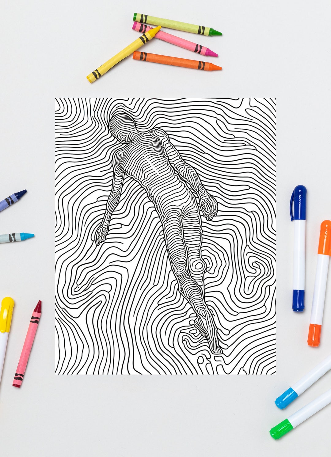 Psychedelic Paranormal Hypnotic Coloring Book Page Print - Etsy