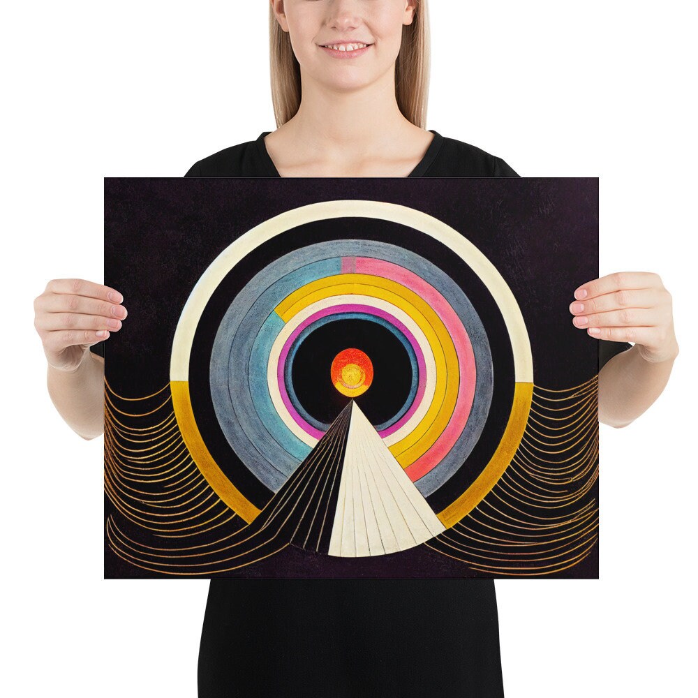 RAINBOW PYRAMID ECLIPSE Esoteric Original Art Poster - Etsy