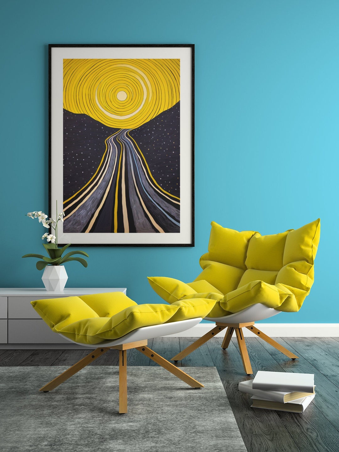Interdimensional Highway Art Print - Surreal Cosmic Road Illustration ...