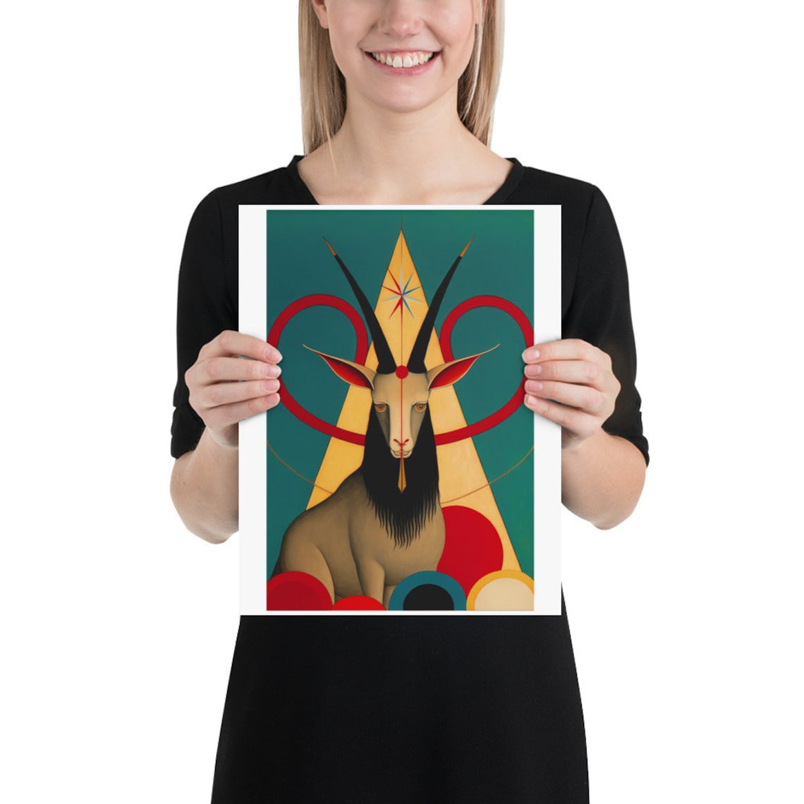 ESOTERIC GEOMETRIC BAPHOMET Original Art Print Poster - Etsy