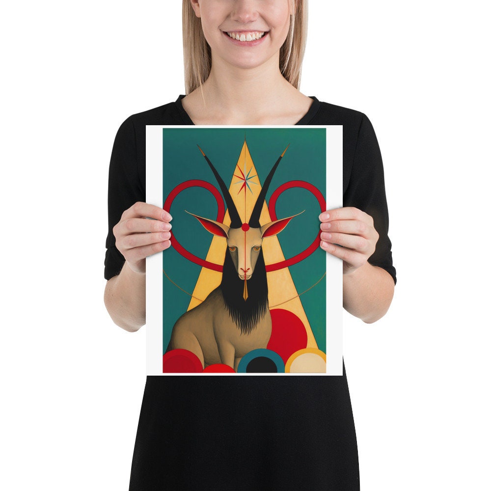 ESOTERIC GEOMETRIC BAPHOMET Original Art Print Poster - Etsy