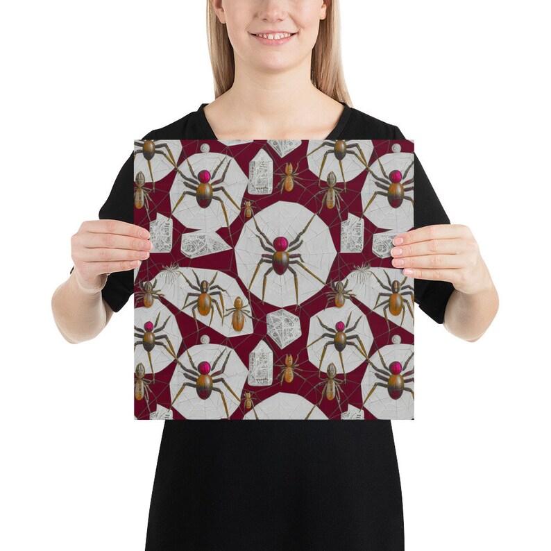 CREEPY SPIDER COLLAGE Original Art Patternposter - Etsy