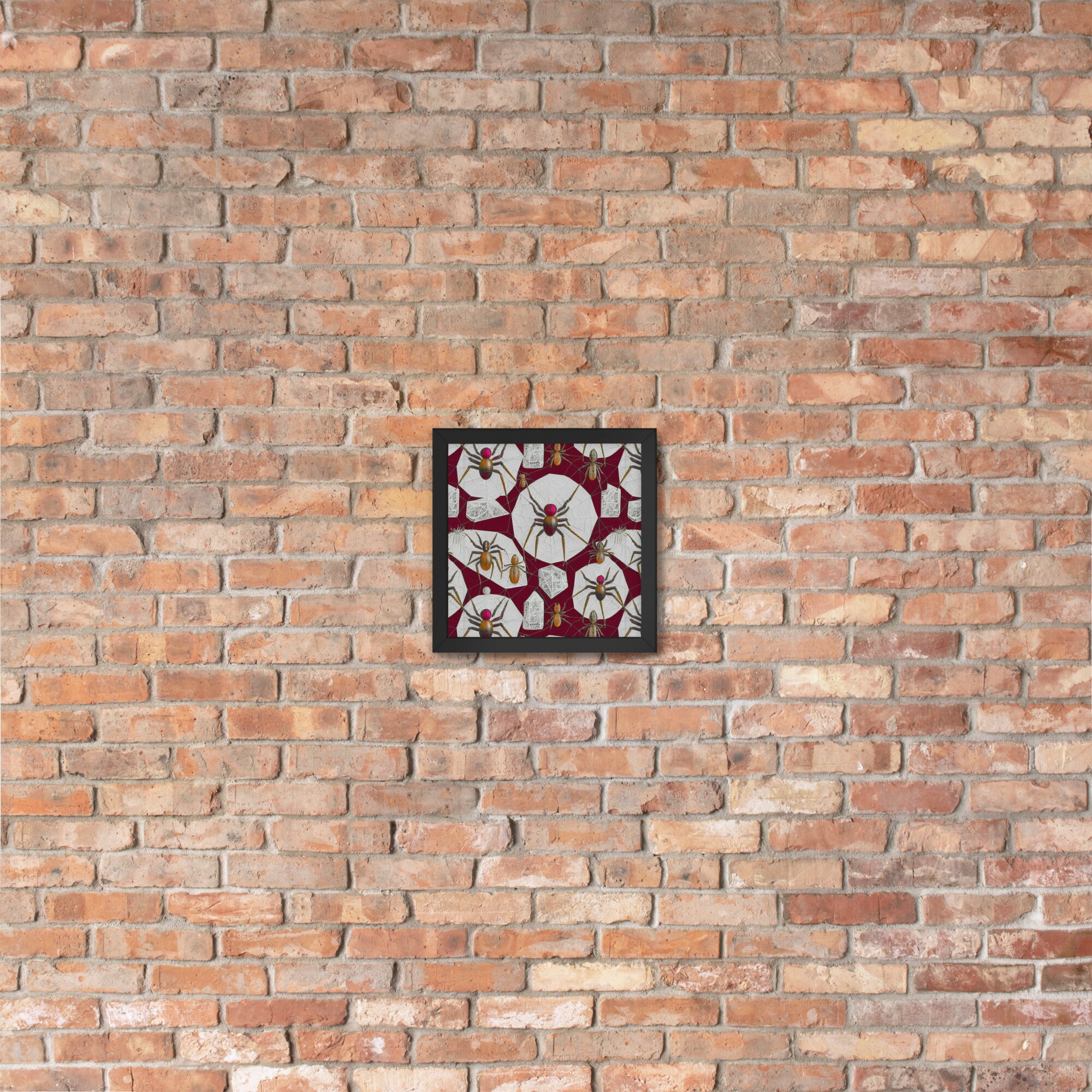 CREEPY SPIDER COLLAGE Original Art Pattern Framed Poster - Etsy