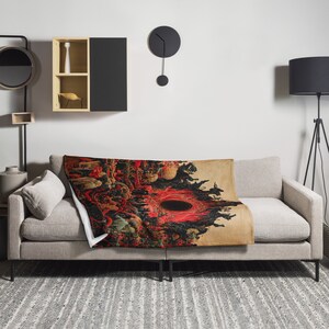 OCCULT ESOTERIC ABSTRACT Gothic Eclectic Mystical Fire Baphomet Antique ...