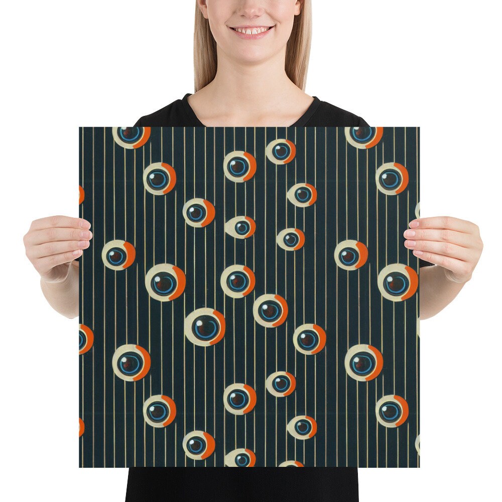RETRO SPOOKY EYEBALL, Original Art Pattern, Poster - Etsy