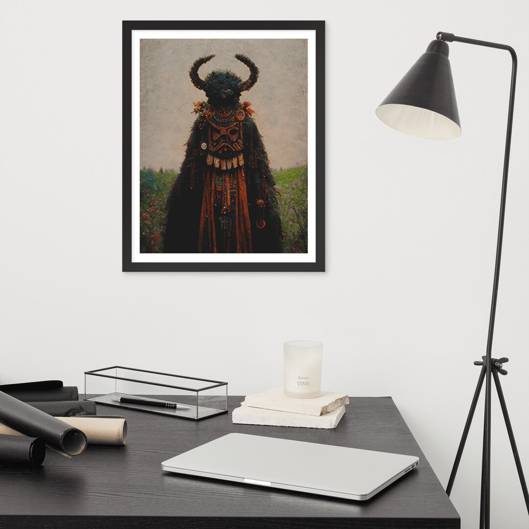 FANTASY MINOTAUR CHIEF, Framed Poster - Etsy