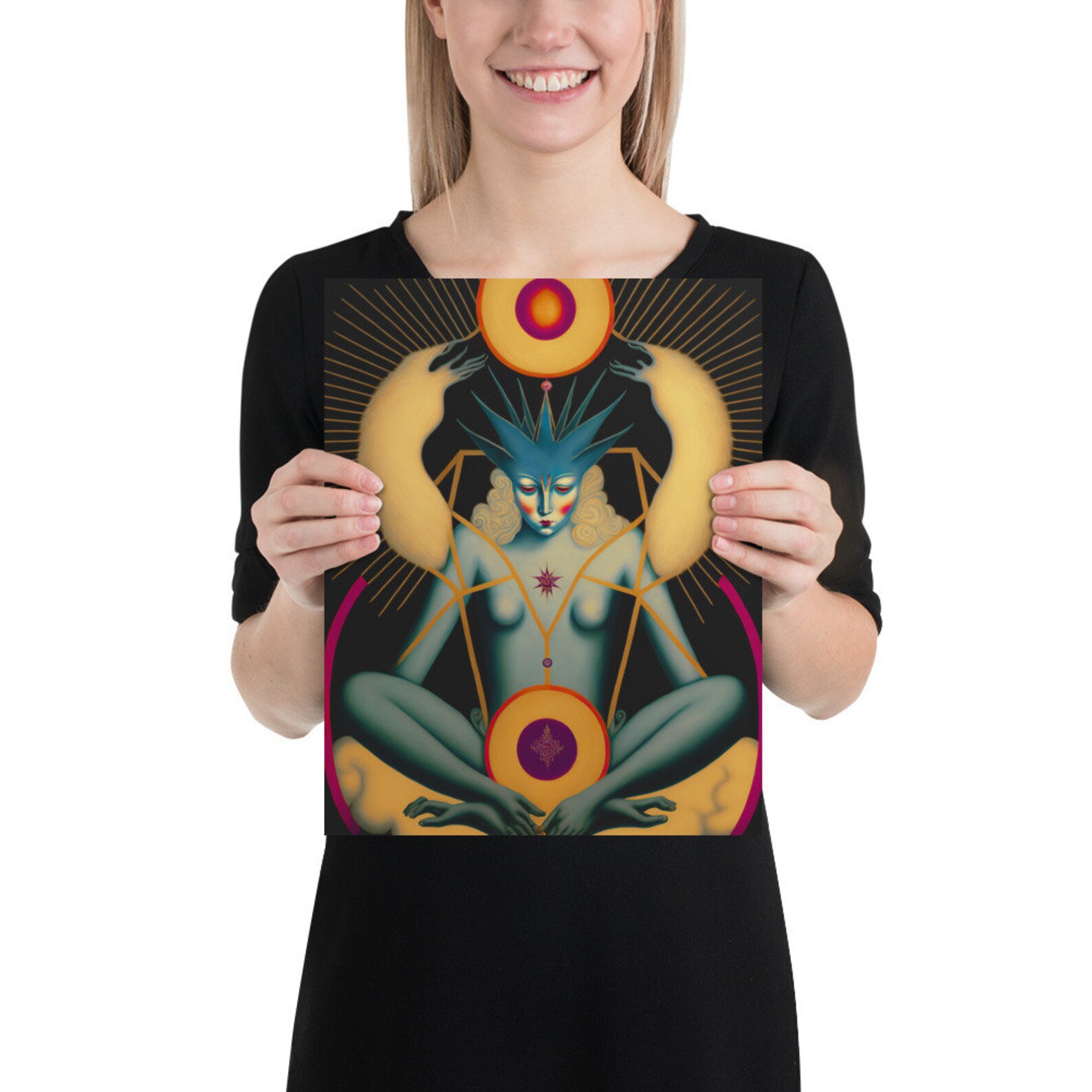 OCCULT ESOTERIC ABSTRACT Gothic Eclectic Mystical Antique Lilith Blue ...
