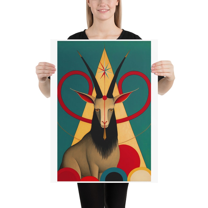 ESOTERIC GEOMETRIC BAPHOMET Original Art Print Poster - Etsy