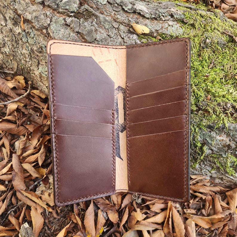 Tooled Leather Roper Wallet - Etsy