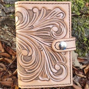 Tooled Leather Wallet - Etsy