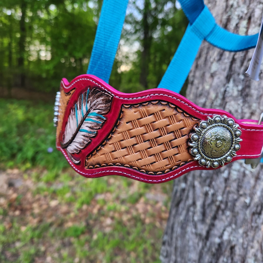 Tooled Leather Bronc Halter - Etsy