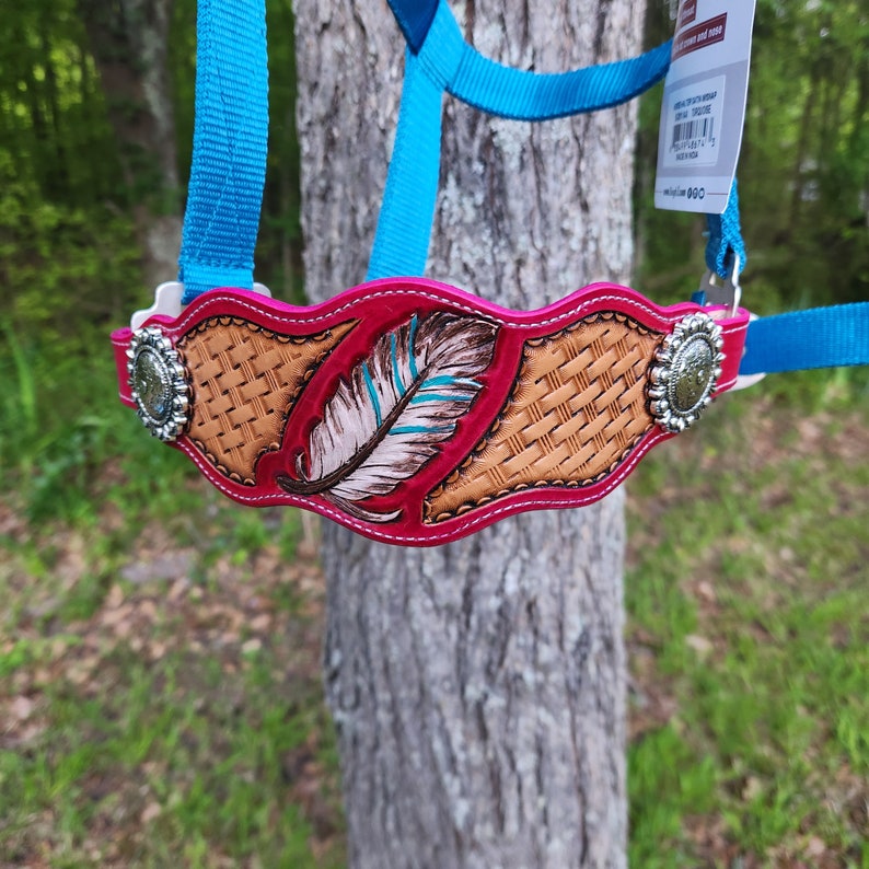 Tooled Leather Bronc Halter - Etsy