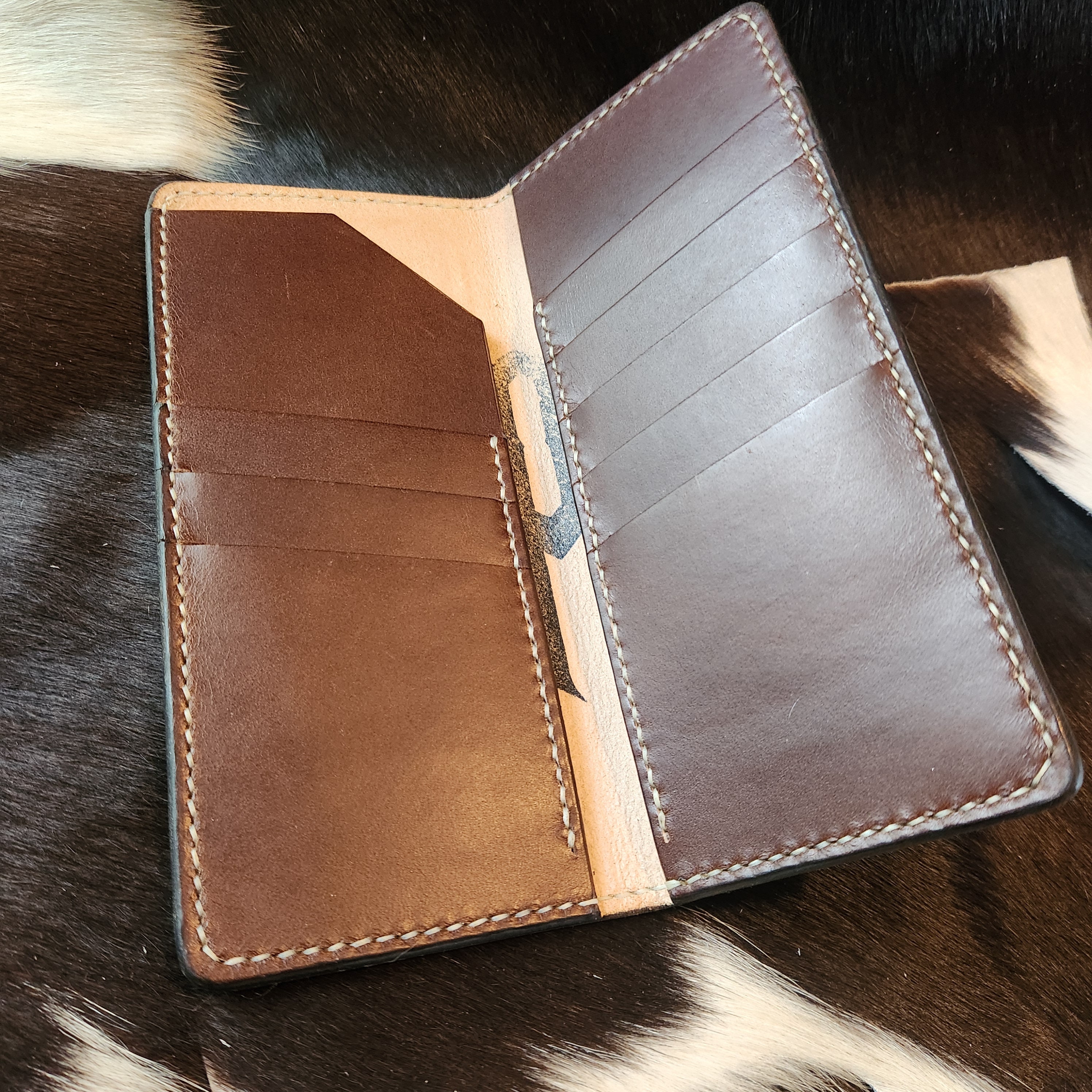 Tooled Leather Roper Wallet - Etsy