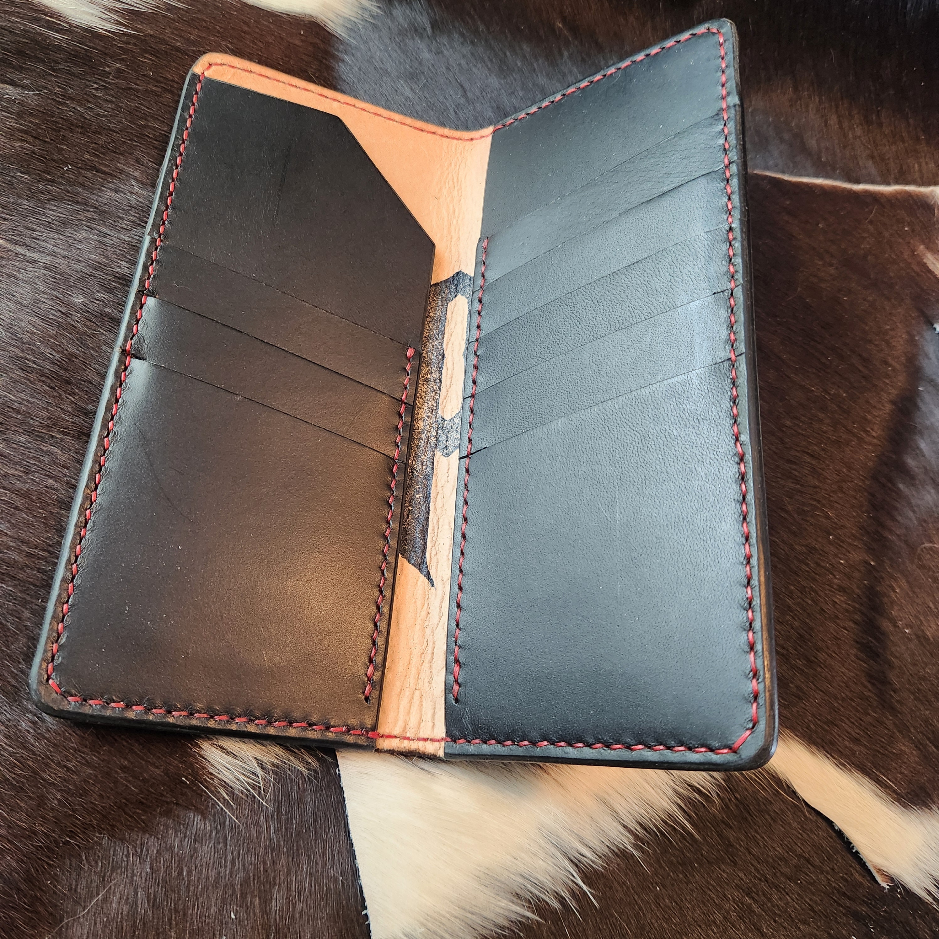 Tooled Leather Roper Wallet - Etsy