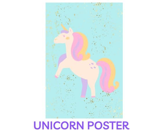Downloadable Wall Art | Unicorn Poster Print | Unicorn Picture ...