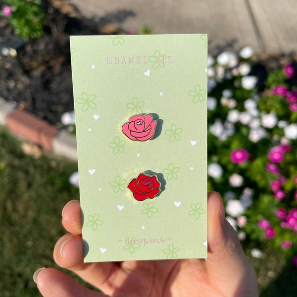 Enamel Rose - Etsy