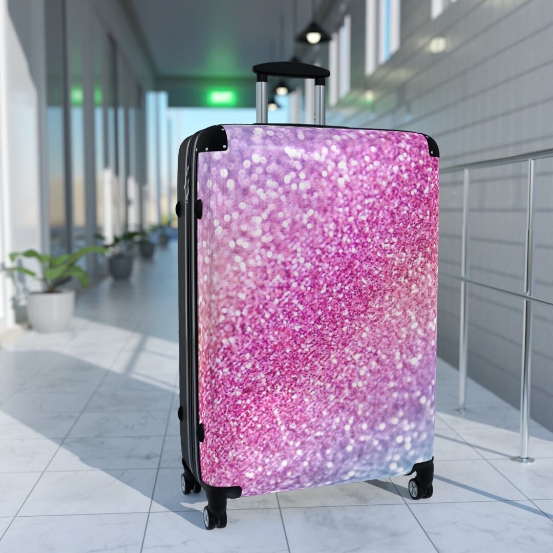 Pink Ombre Vacation Suitcase With Wheels, Three Sizes Available, Great ...