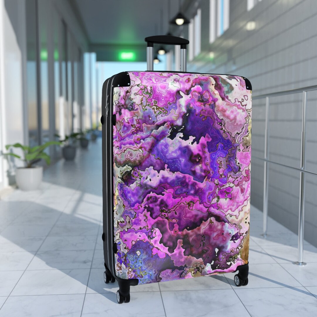 Purple Vacation Suitcase With Wheels, Three Sizes Available, Great ...