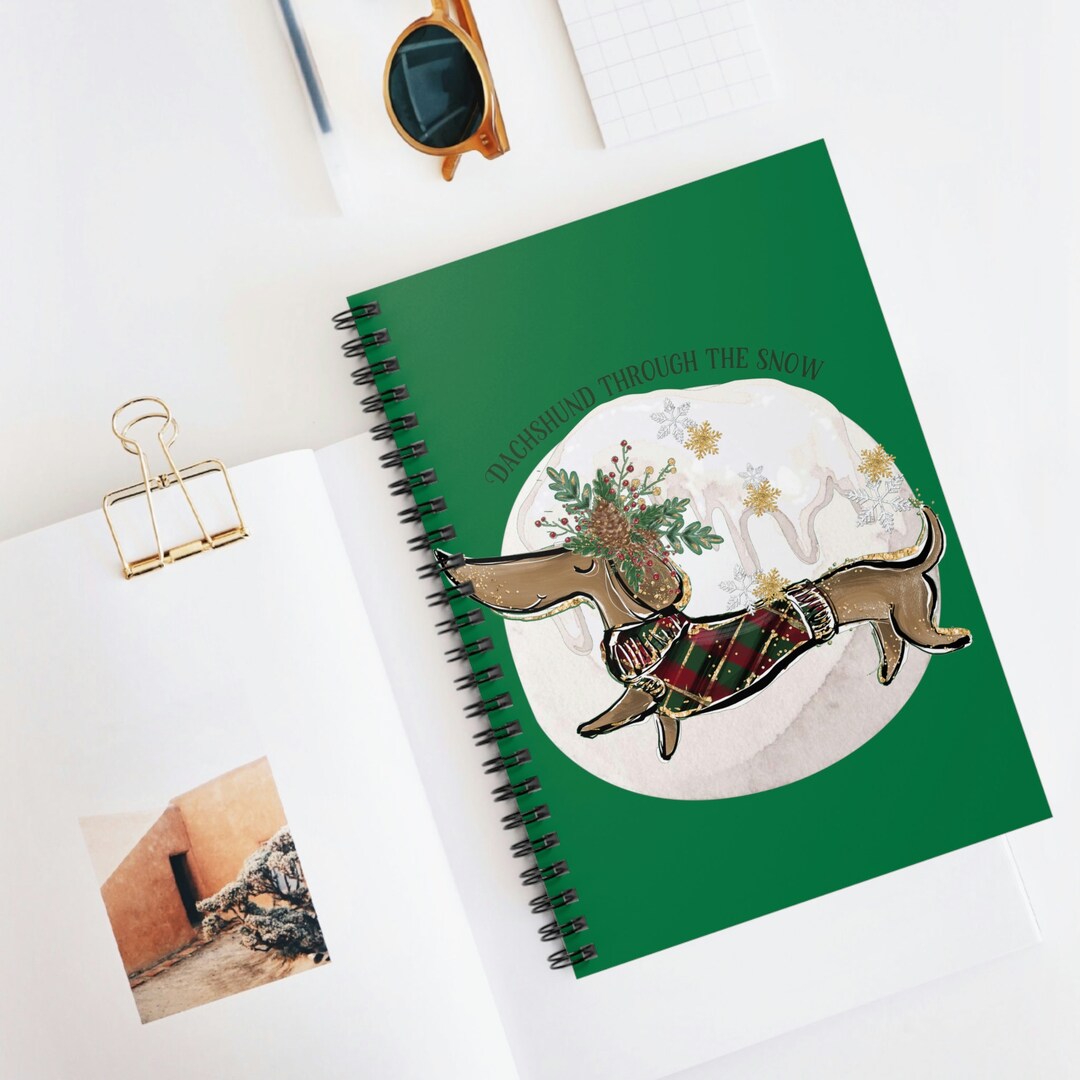 Dachshund Puppy, Doxie Mom, Weiner Dog Spiral Notebook Ruled Line 118 ...