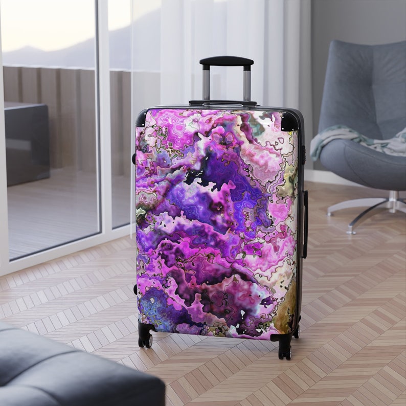 Purple Vacation Suitcase With Wheels, Three Sizes Available, Great ...