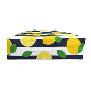 Lemon Weekender Bag With Rope Handles Overnight Bag Travel - Etsy