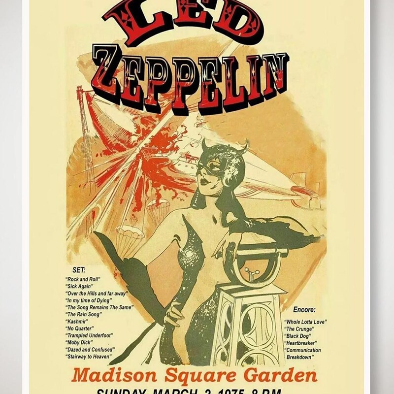 Led Zeppelin Concert Poster - Etsy