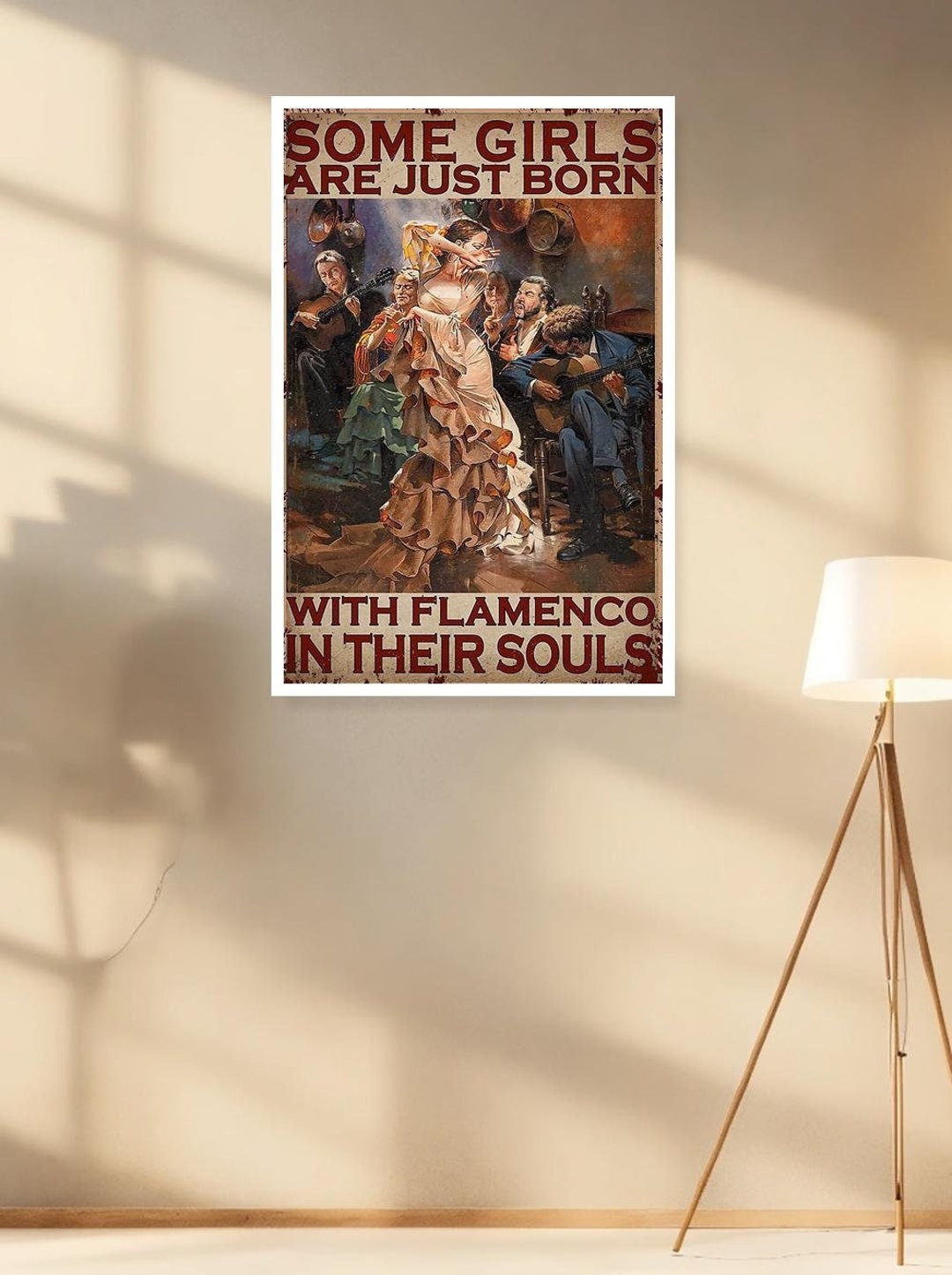 Vintage Dancing Lady Poster.some Girl Are Just Born With the Flamenco ...