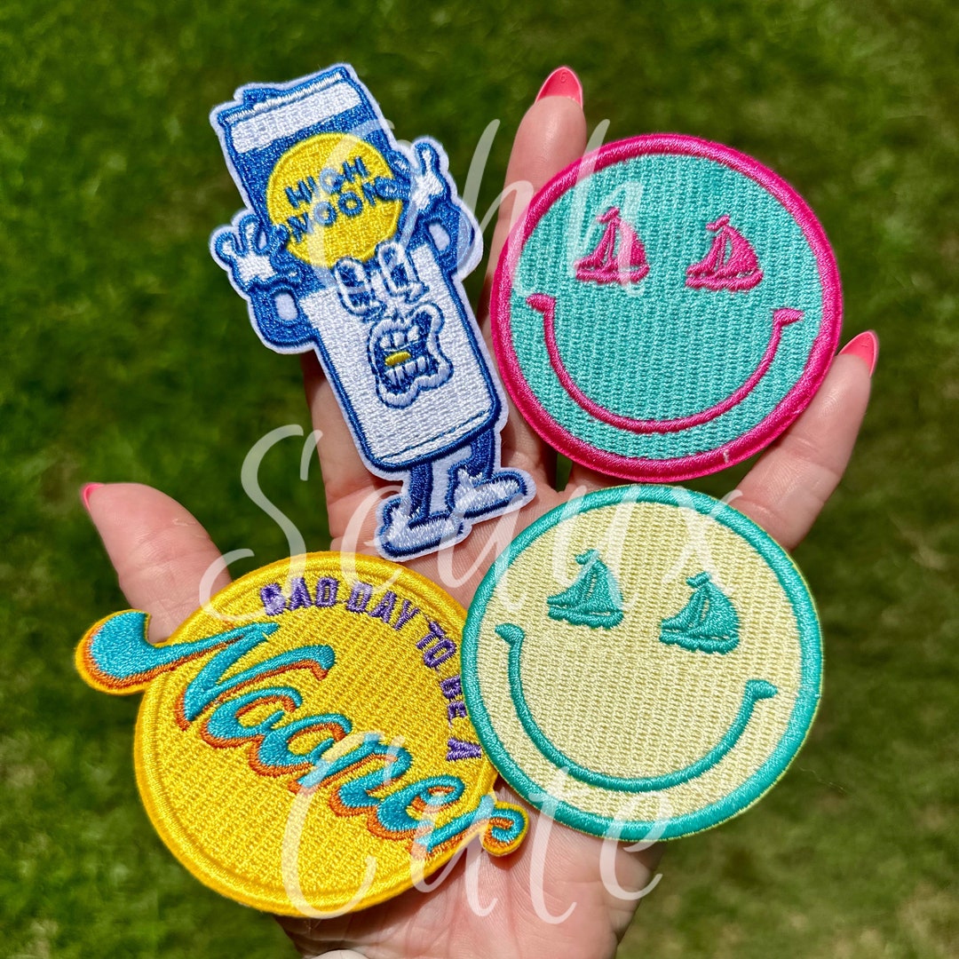 2.5 Sail Boat Smiley Hat Patch/heat Press-iron On - Etsy