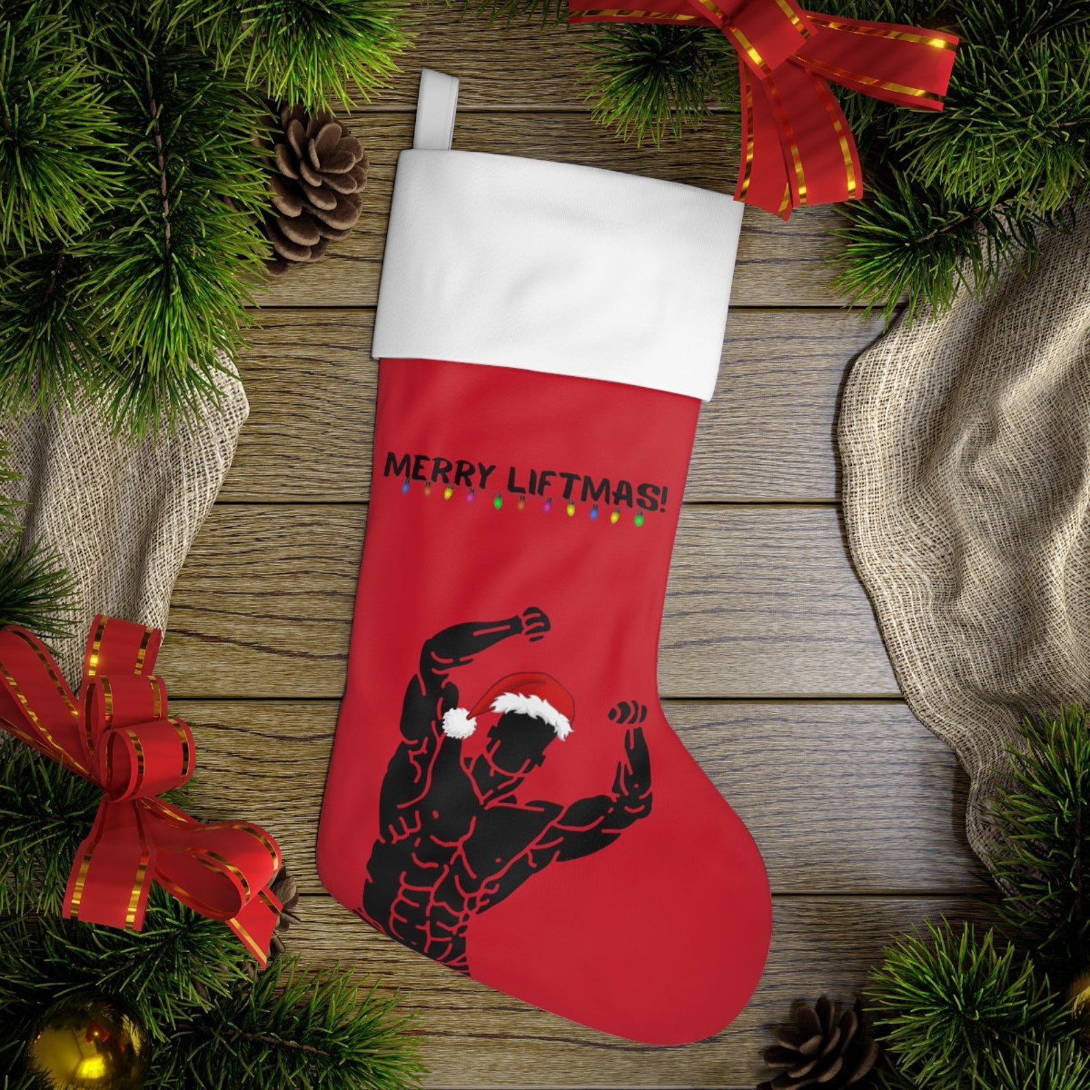 Merry Liftmas Holiday Gym Stocking Christmas Gift for Fitness Lover ...