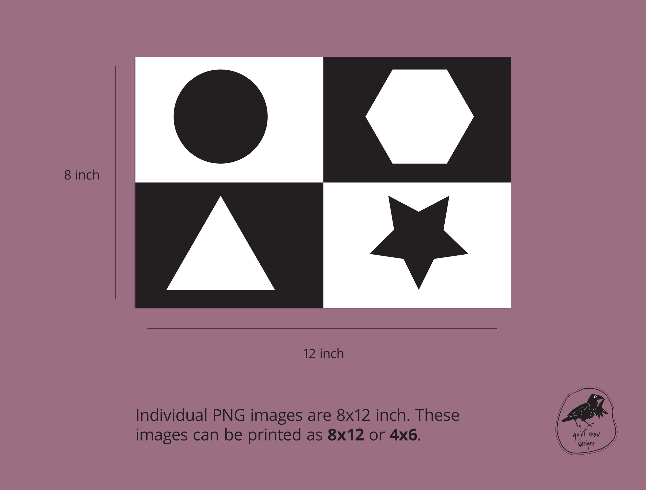 COMBO Pack Shapes and Patternsset of 60 High Contrast Baby ...