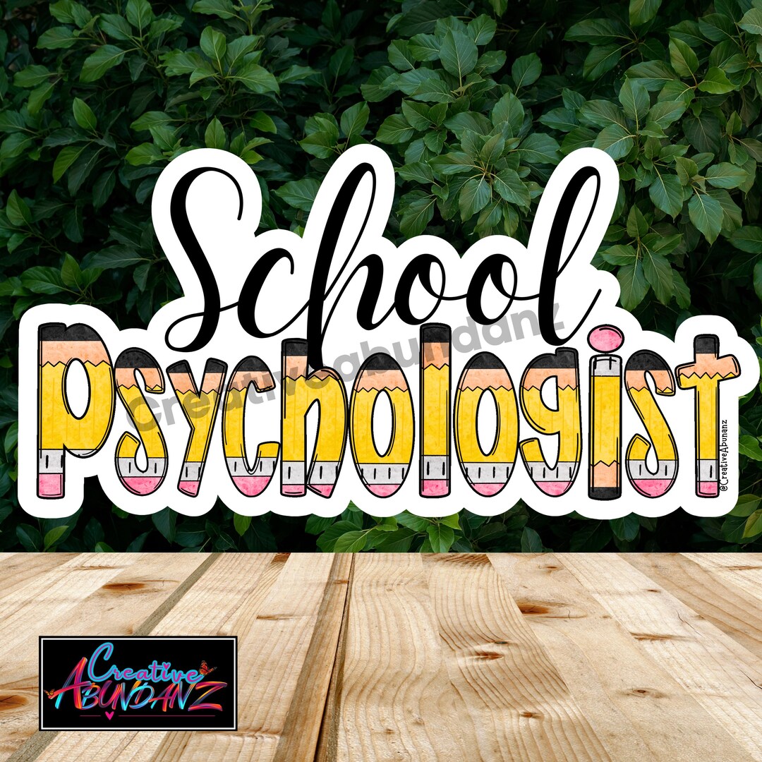 School Psychologist Sticker: Laptop, Water Bottle Decal - Etsy