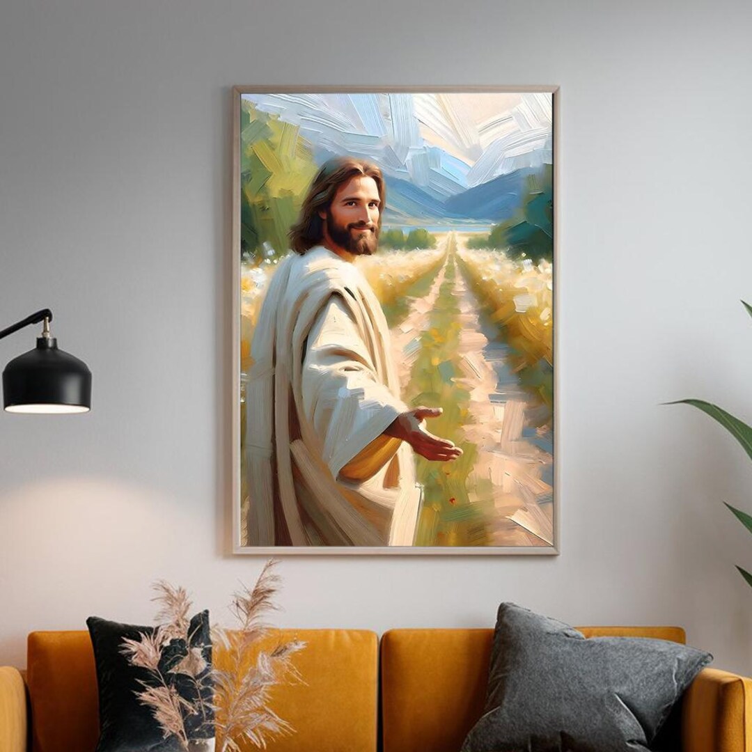 Walk With Jesus Wall Art Come Follow Me Walk by Faith Motivational Wall ...