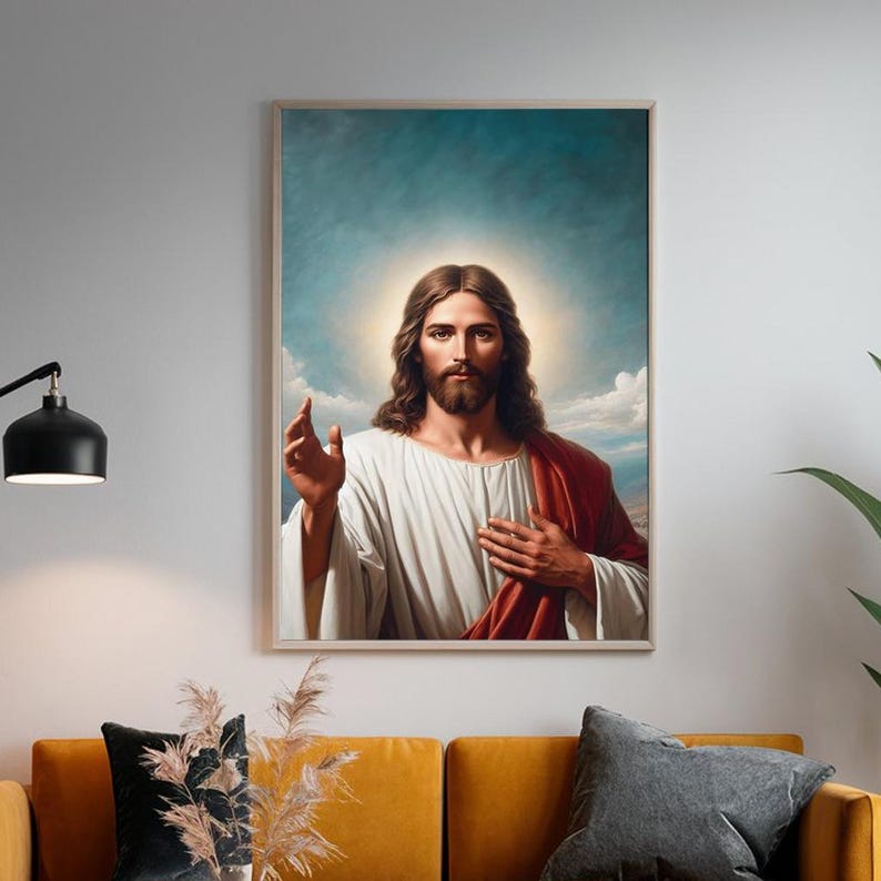 Sacred Heart of Jesus Poster Paper Vintage No Frame Gifts for Holidays ...