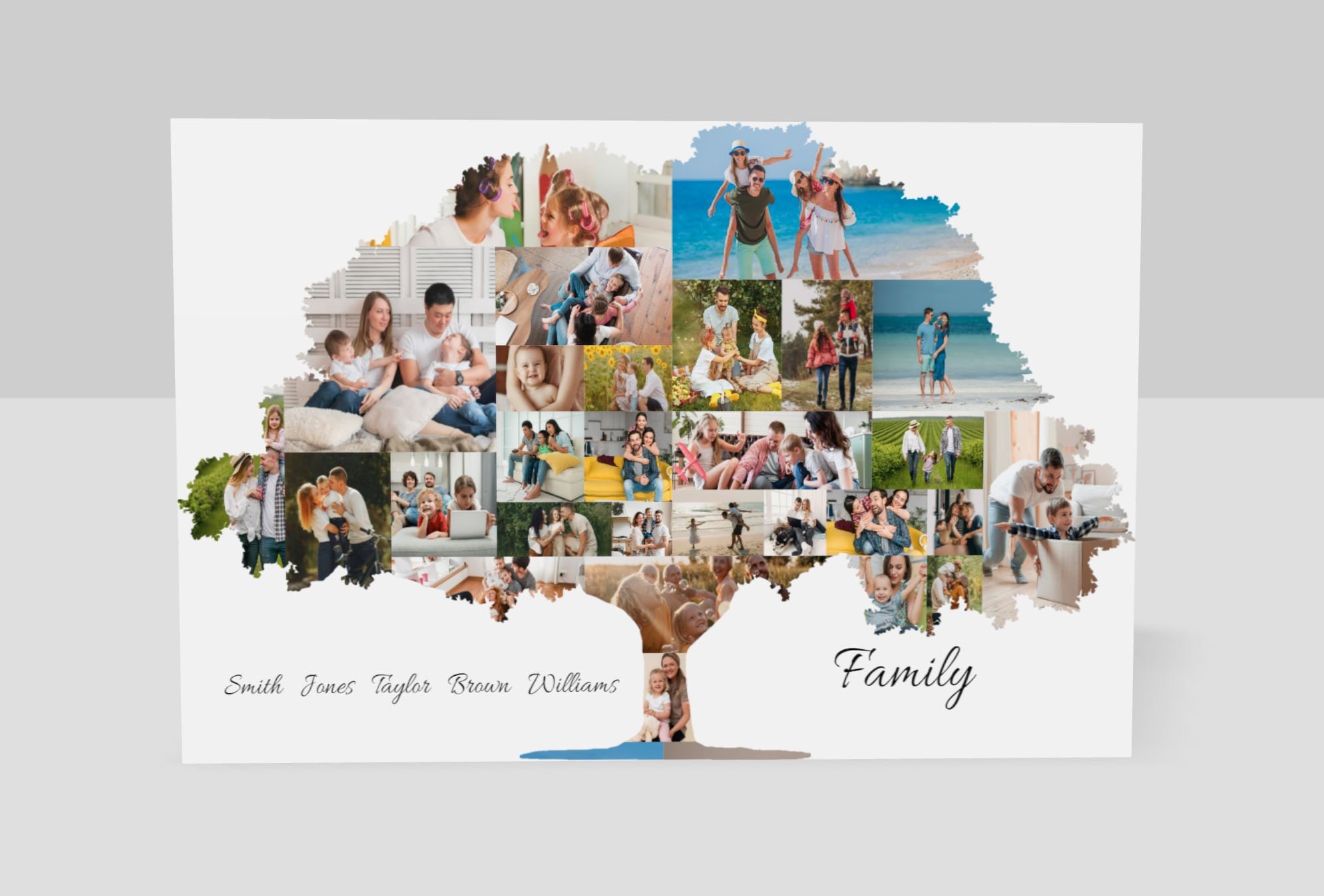 Personalised Family Tree Canvas Photo Print - Etsy