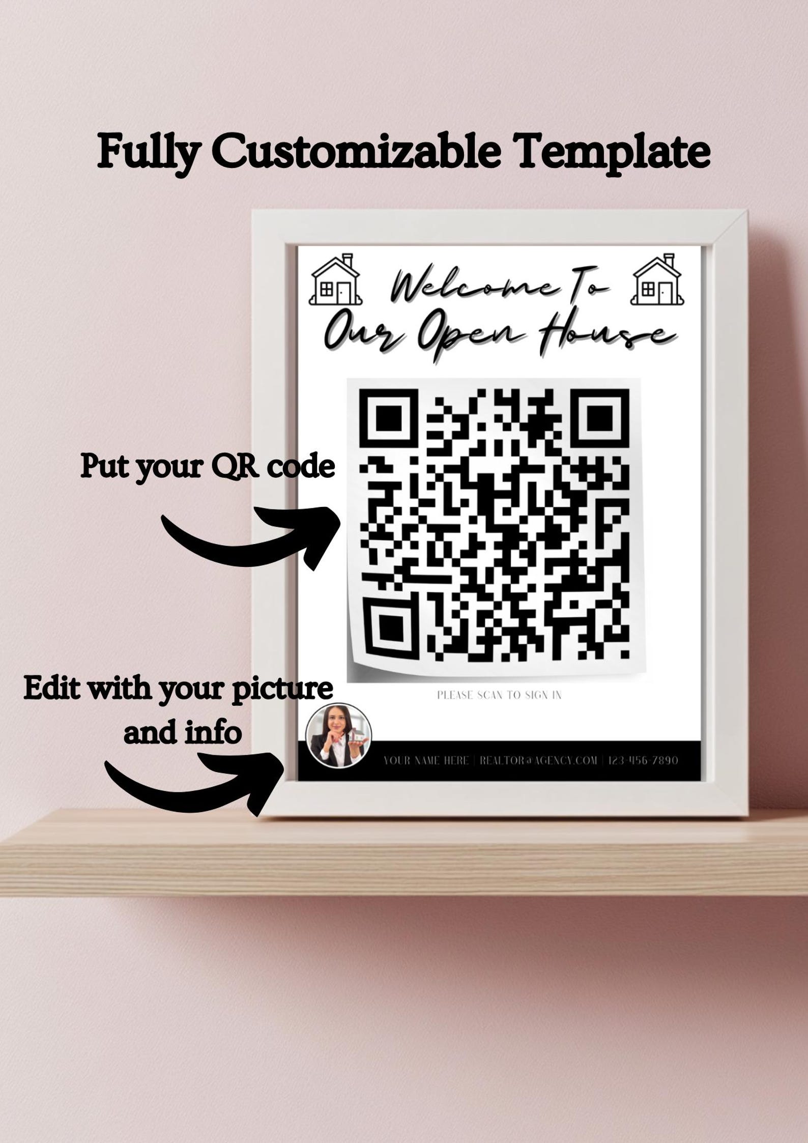 Real Estate QR Code Listing Flyer, Open House QR Code, Real Estate ...