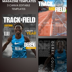 Sports Magazine Template, Custom Canva Cover, Digital Download, Youth ...