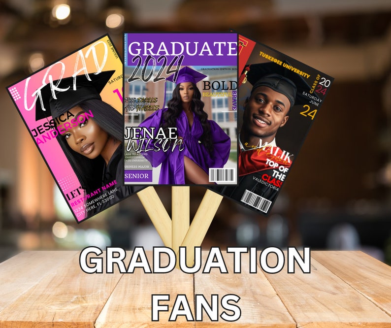 2024 Graduate Fan, 7 Graduation Magazines Included, Grad Fan Templates ...