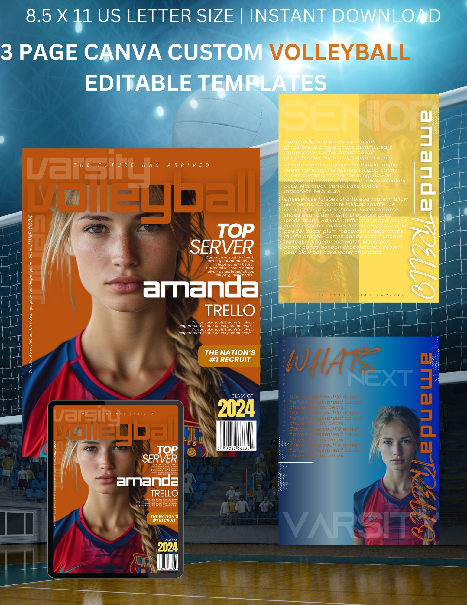 Custom Sports Magazine Cover Design, Digital Personalized Sport ...