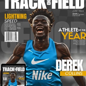 Sports Magazine Template, Custom Canva Cover, Digital Download, Youth ...